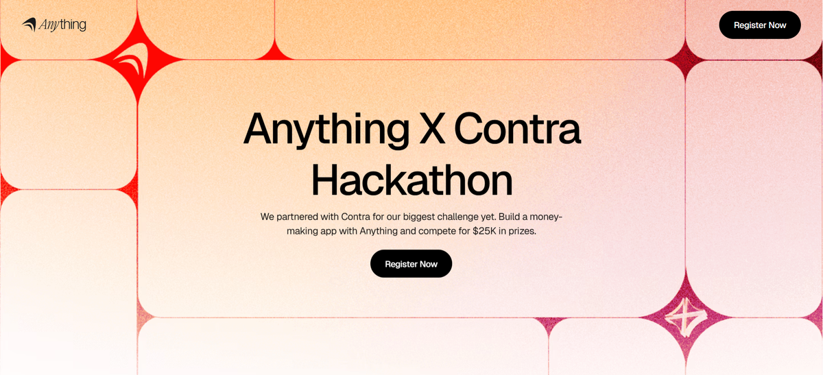 Anything and Contra Launch $25K AI App Builder Hackathon - Build Money-Making Apps With AI