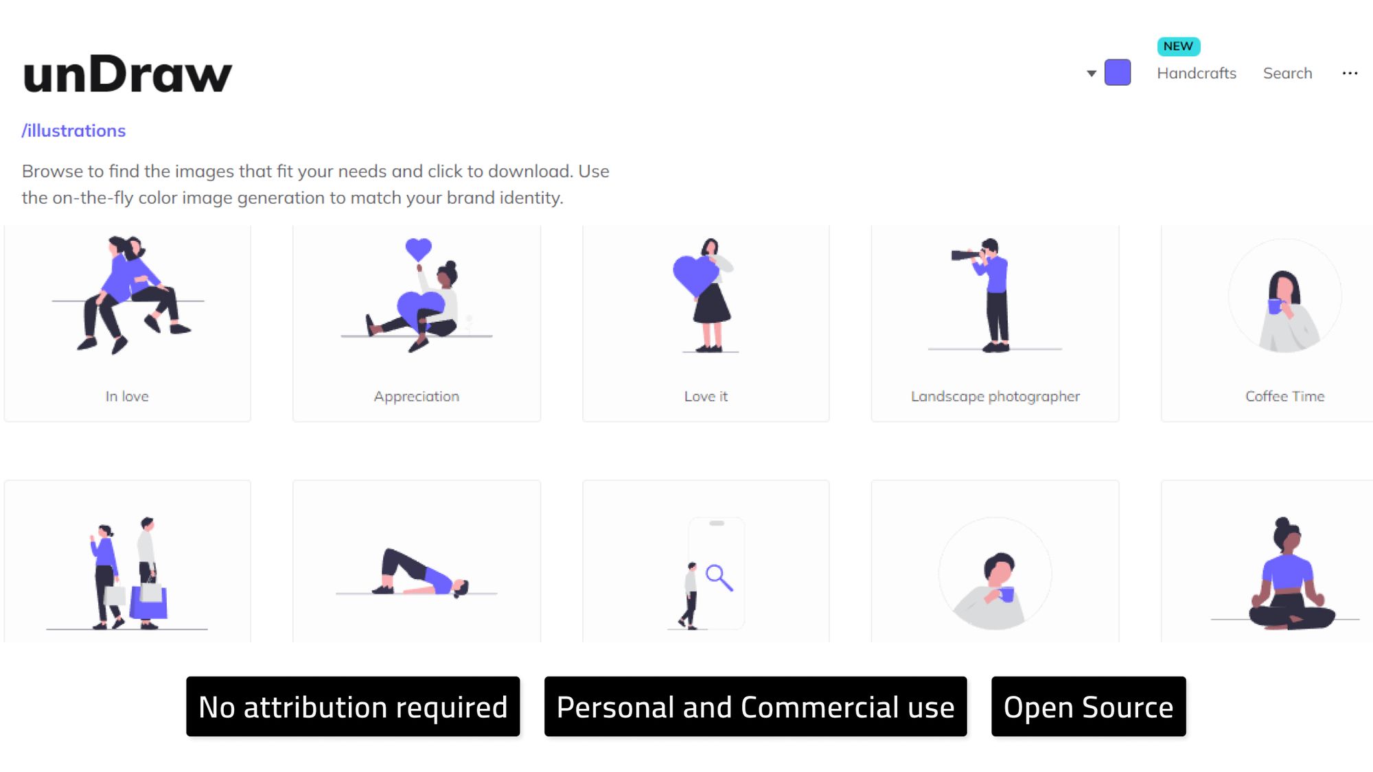 Undraw- No attribution and royalty-free illustrations